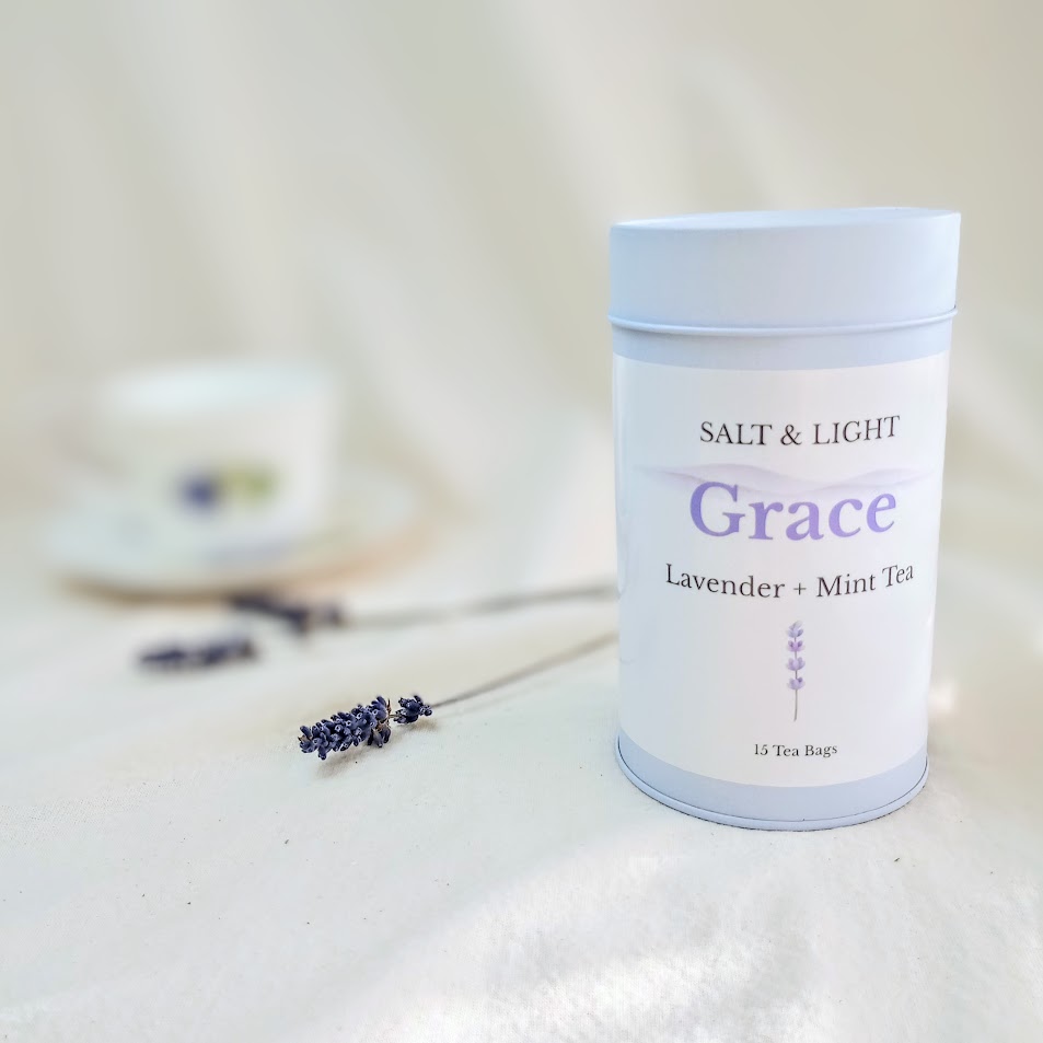 Grace Lavender & Mint Tea – 15-Count Tin | Rooted + Rested Collection